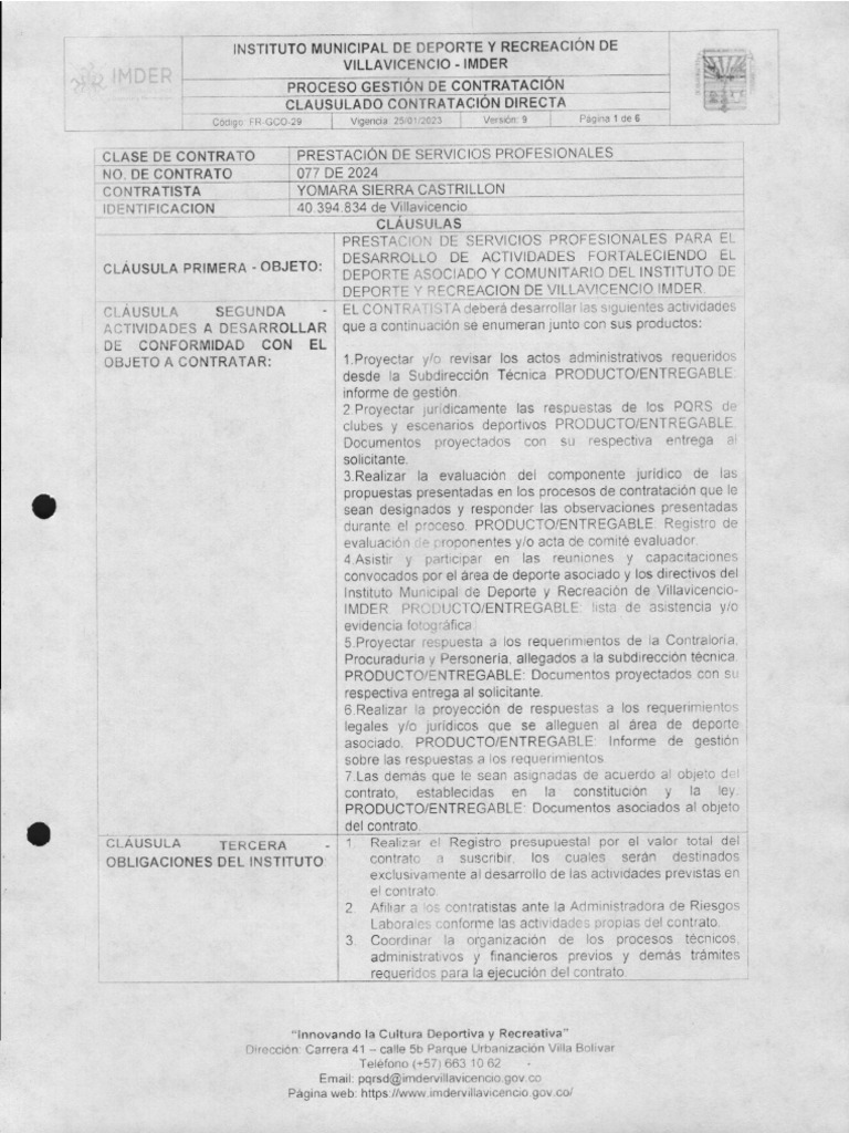 Clausulado Cto 077 | PDF