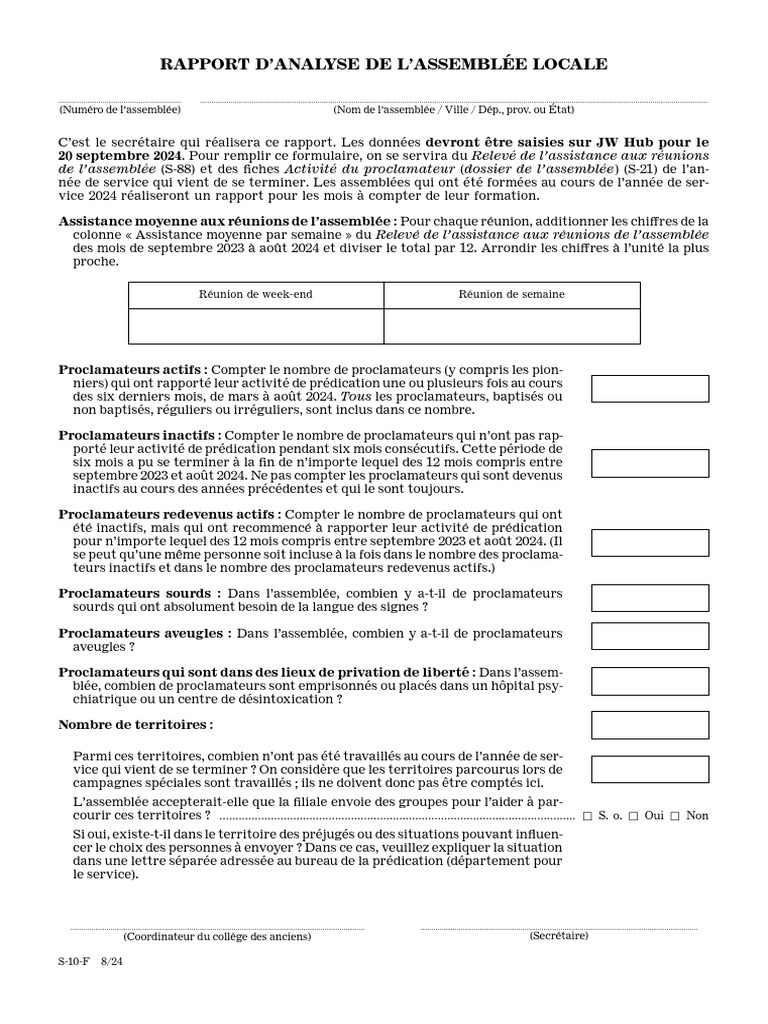 Rapport D'Analyse de L'Assembl Ee Locale | PDF