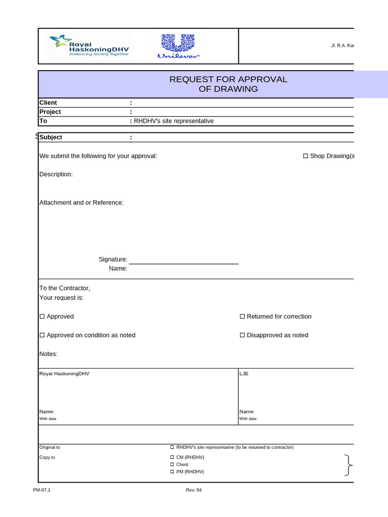 PM-07.1 Approval For Shop Drawing | PDF