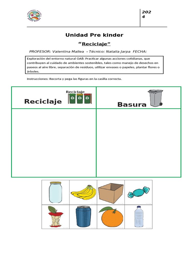 Unidad Reciclaje Nivel Transicion Pdf