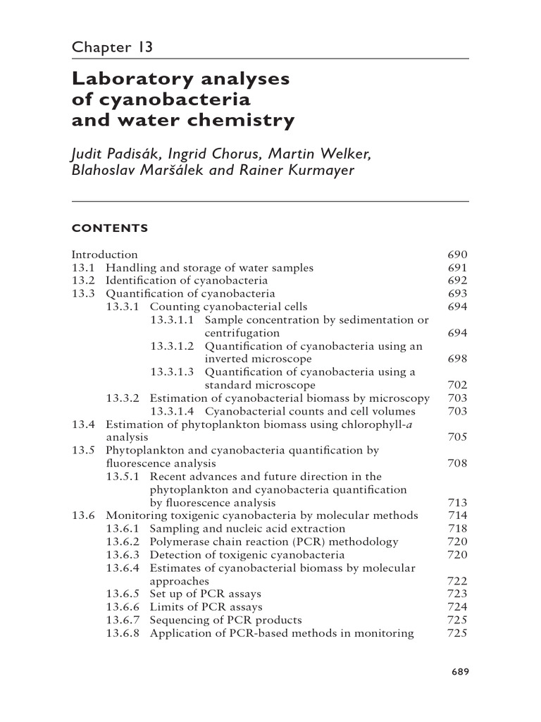 Toxic Cyanobacteria Ch13 | PDF