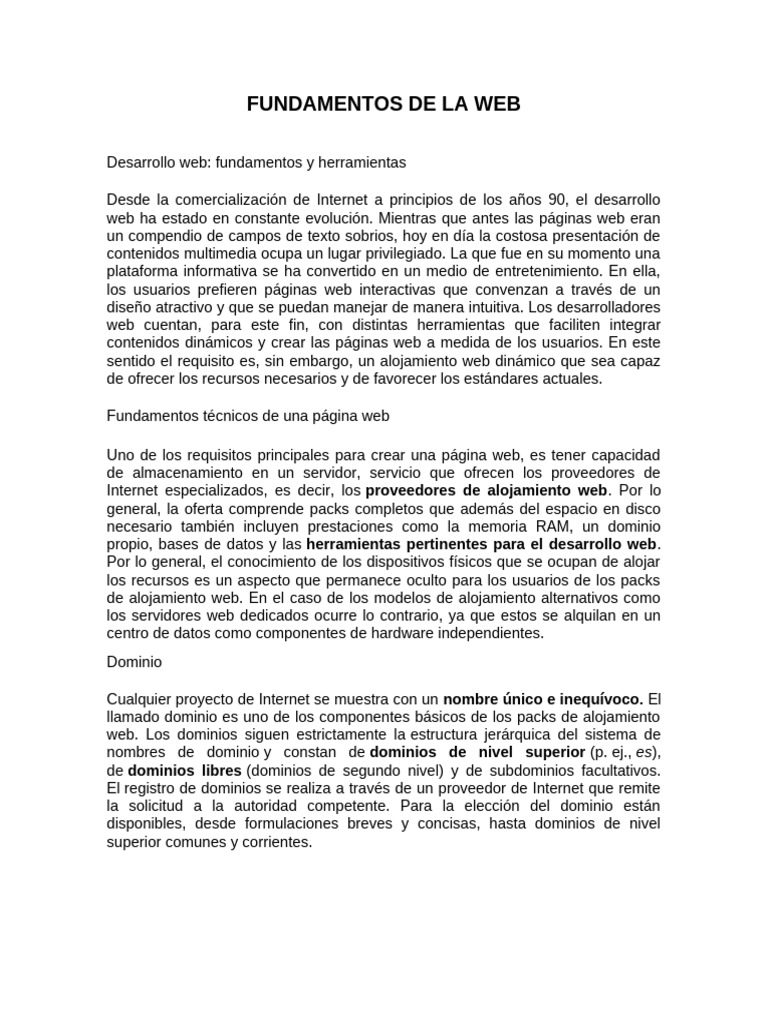 Fundamentos de La Web | PDF