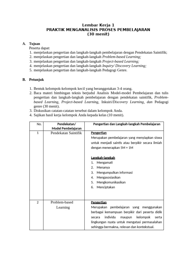 TUGAS 4 Lampiran 2c (Lembar Kegiatan 1) | PDF