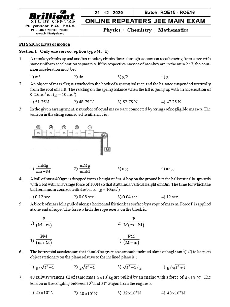 Jee Practice Questions 6 | PDF