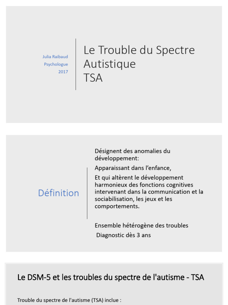 Trouble Du Spectre Autistique | PDF