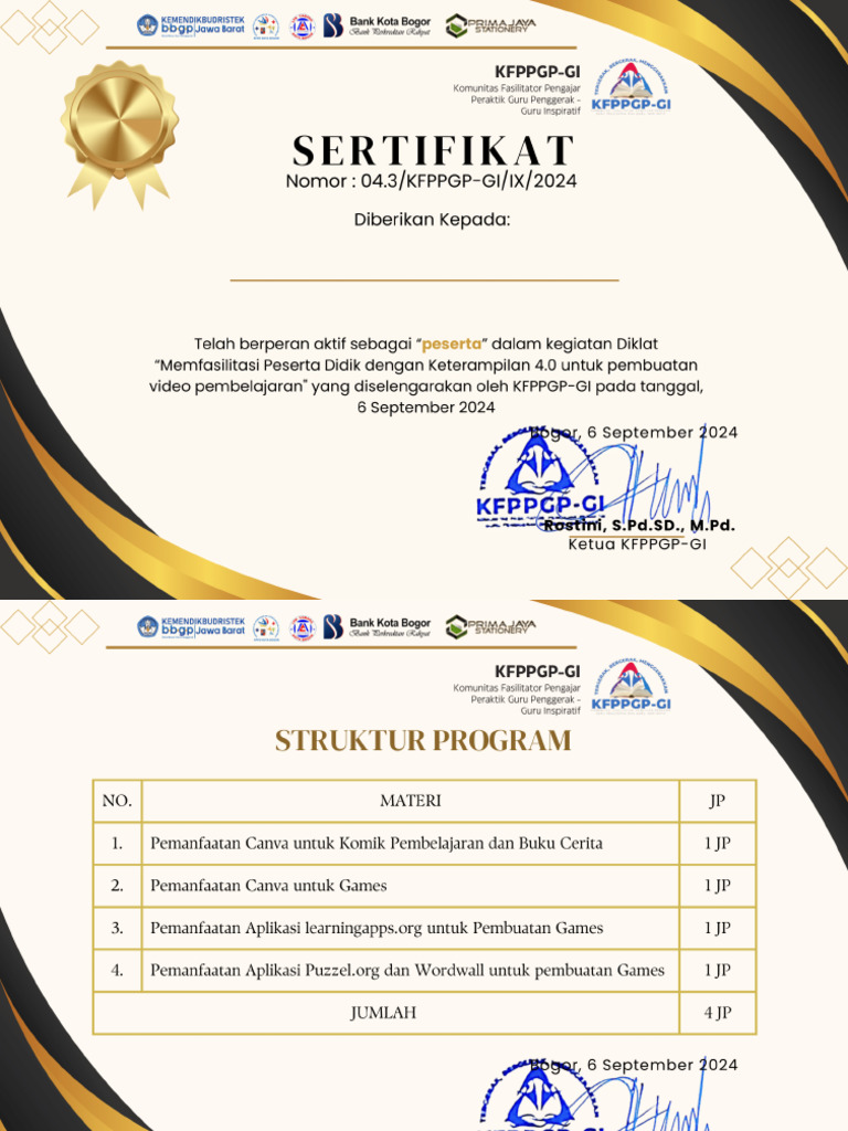 Arie Hendra Laksono S.pd-Certificate | PDF