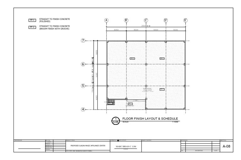 A B' C' D' E': Floor Finish Layout & Schedule 1 | PDF