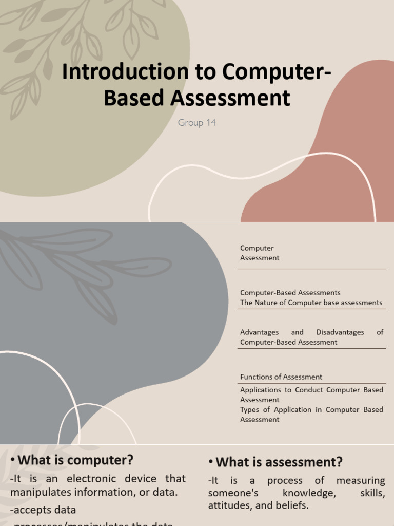 GROUP 14 - Computer-Based Assessment - ASSESSMENT IN LEARNING 2 | PDF