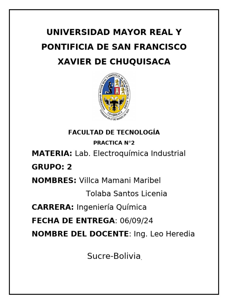 Practica 2 Electroquimica | PDF