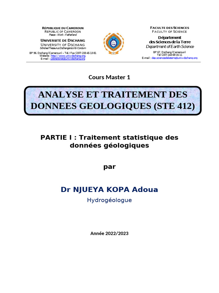 STE412A 2022 - 2023 Chapitre 1 - 2 - 022704 | PDF
