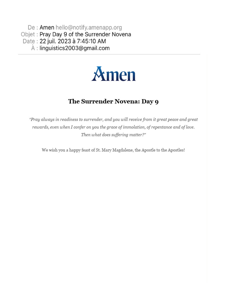 Pray Day 9 of The Surrender Novena | PDF