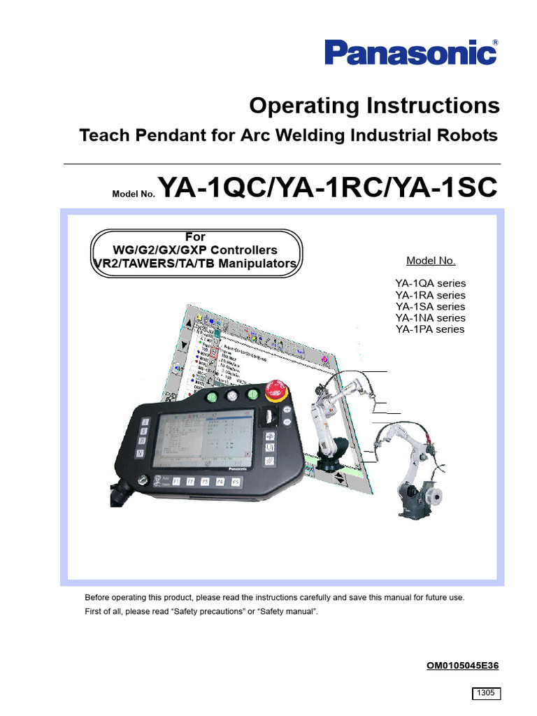 OM0105045E36 - YA-1QAR, YA-1RAR Series Operating Instructions Manual | PDF