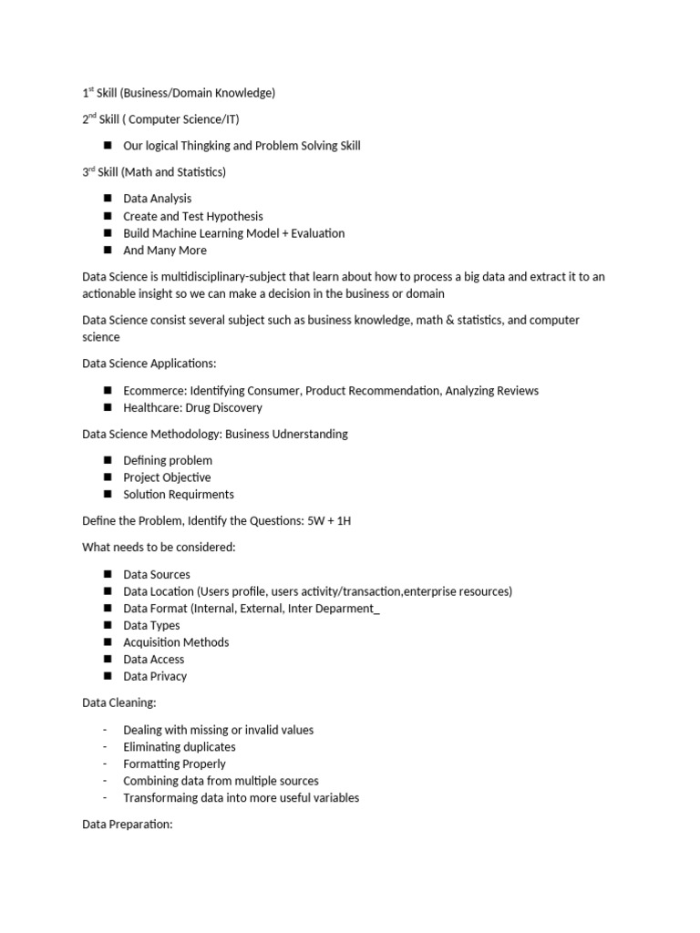 Meet 1 - Introduction To Data Science | PDF