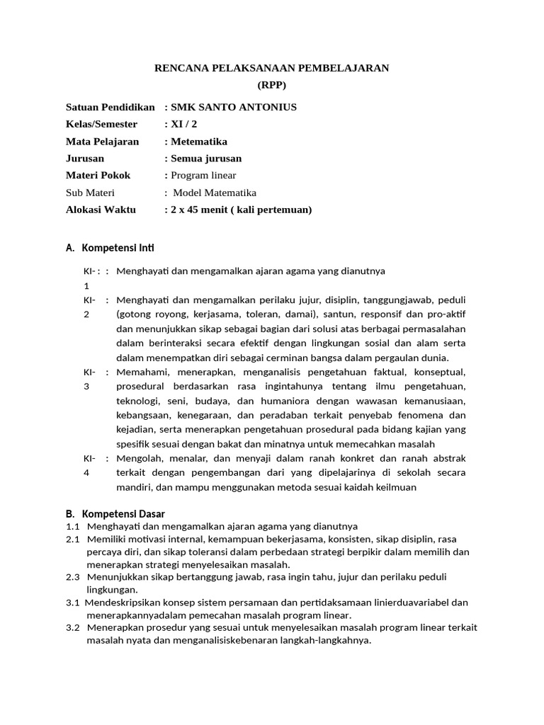 Program Linear | PDF