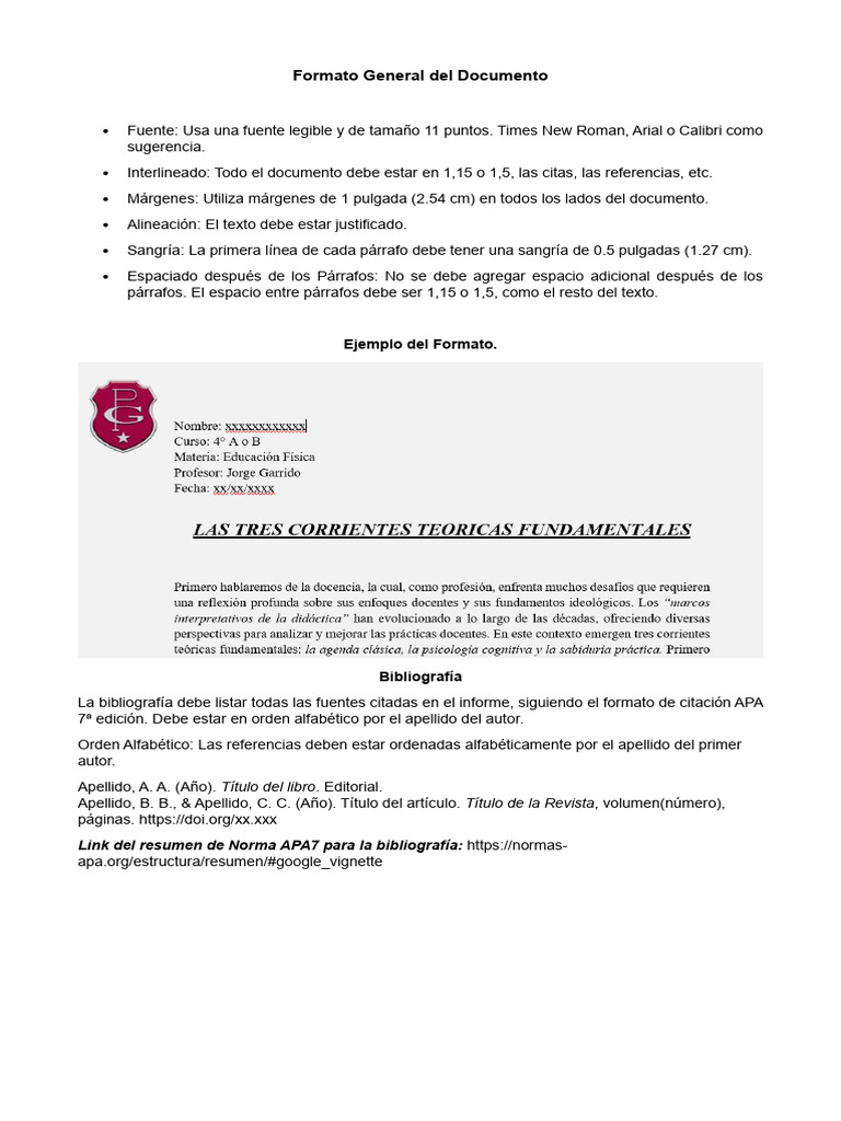 Formato General Del Documento para El Ensayo. | PDF