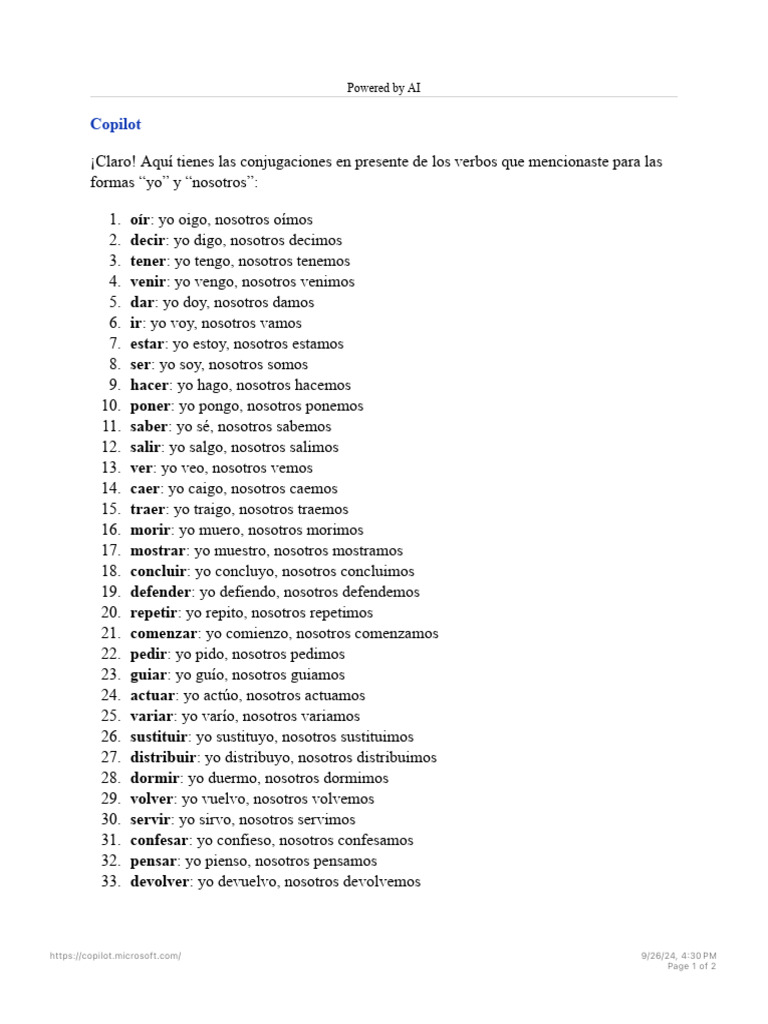 Spanish Test 2 | PDF