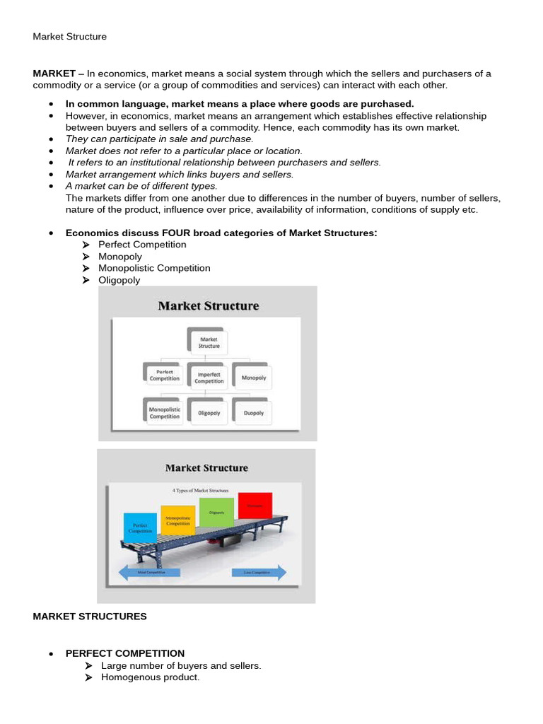 Industrial Economics Market Structure | PDF
