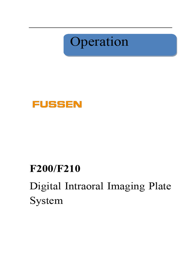 Manual Scanner Placa Fosfato Fussen F200.F210 Ingles | PDF