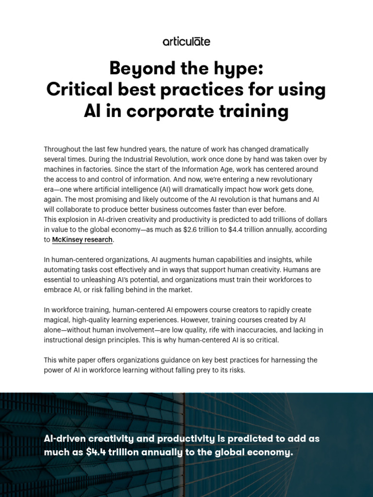 Beyond The Hype - Critical Best Practices For Using AI in Corporate ...