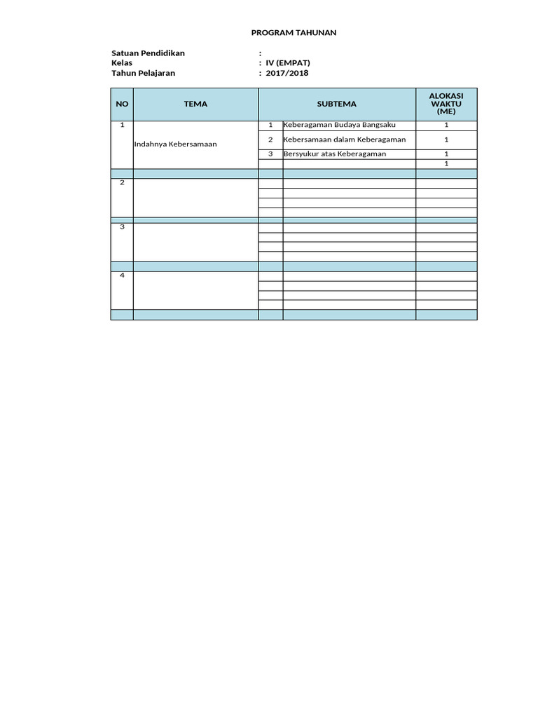 Prota, Promes, Pemetaan KD | PDF