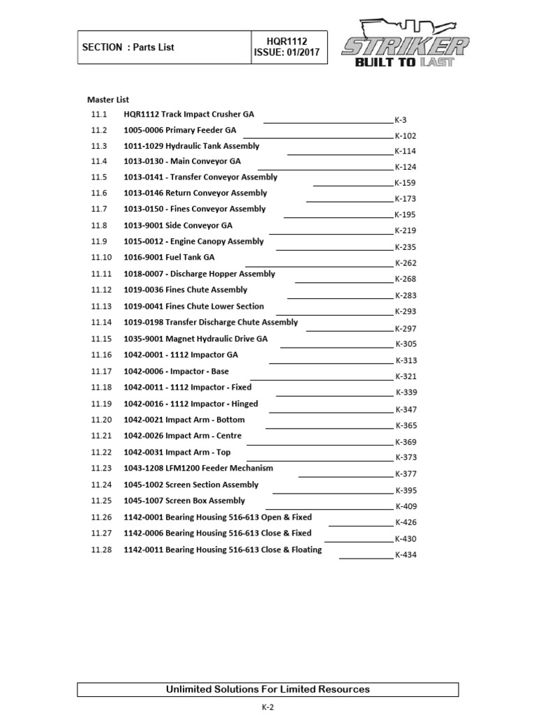 HQR1112 Main Component Assemblies P99-221 | PDF