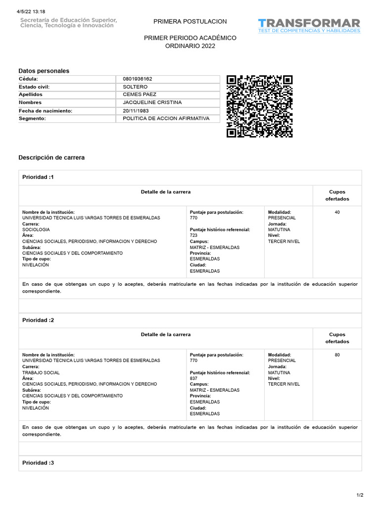 Postulacion Jacque | PDF