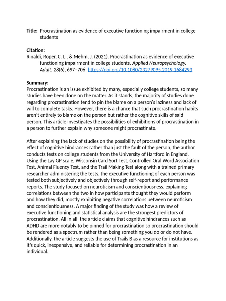 Article 1 Summary | PDF