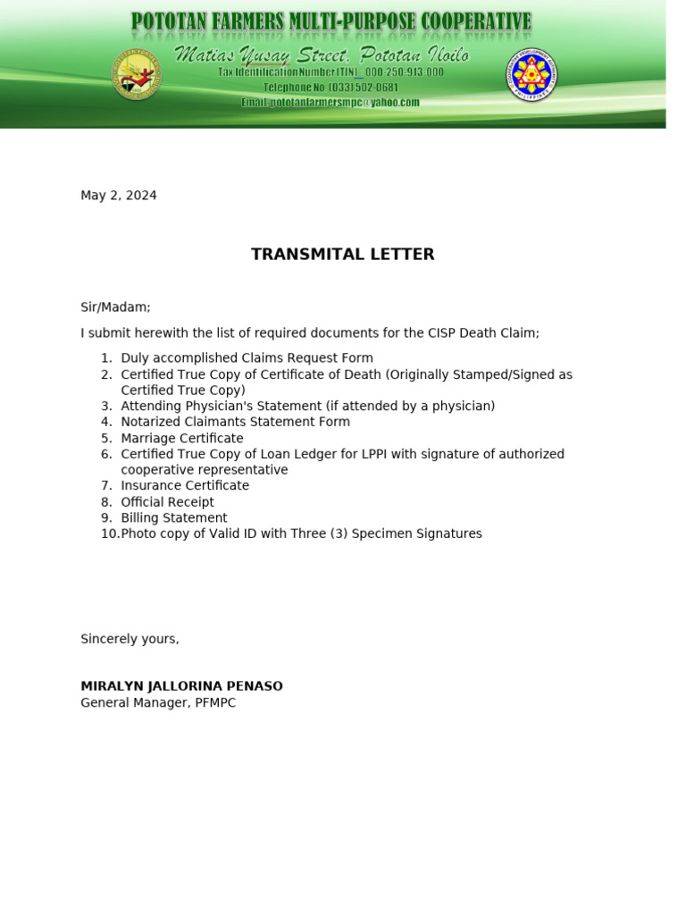 Transmital CISP | PDF