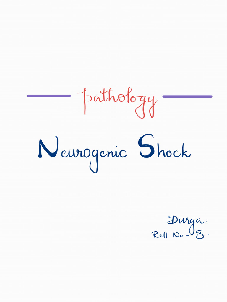 Pathology Neurogenic Shock | PDF