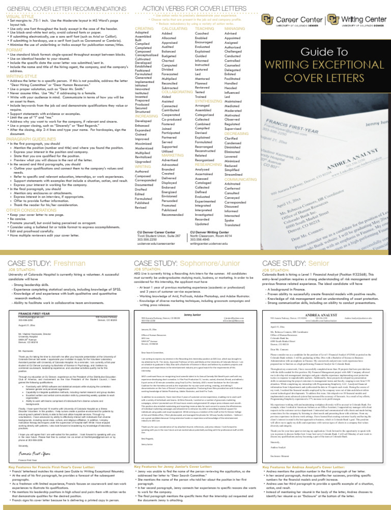 CU Boulder - Exceptional - Cover - Letters - Brochure | PDF