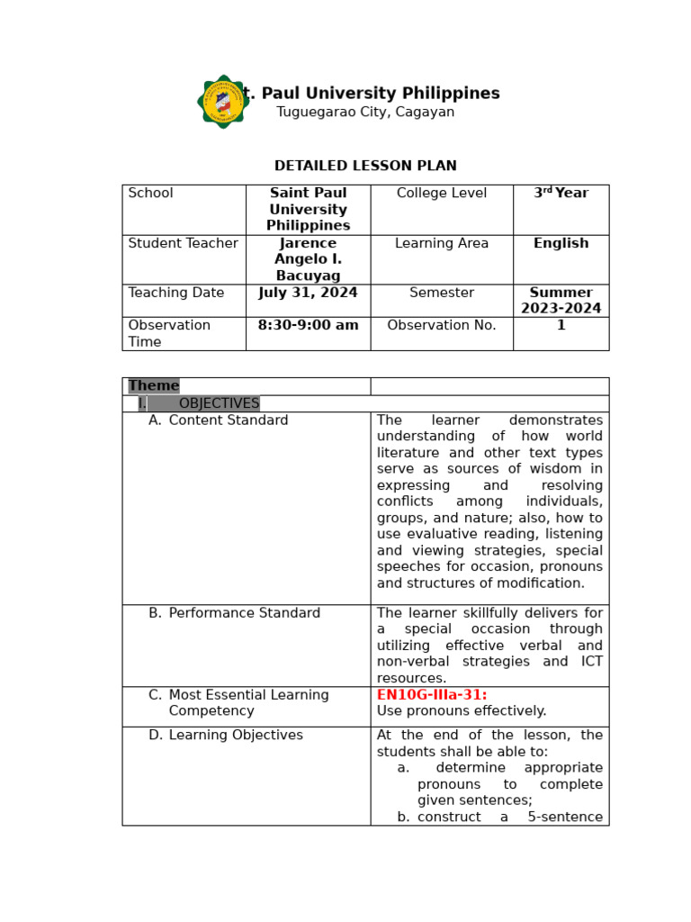 Bacuyag - DLP - TTL 2 | PDF
