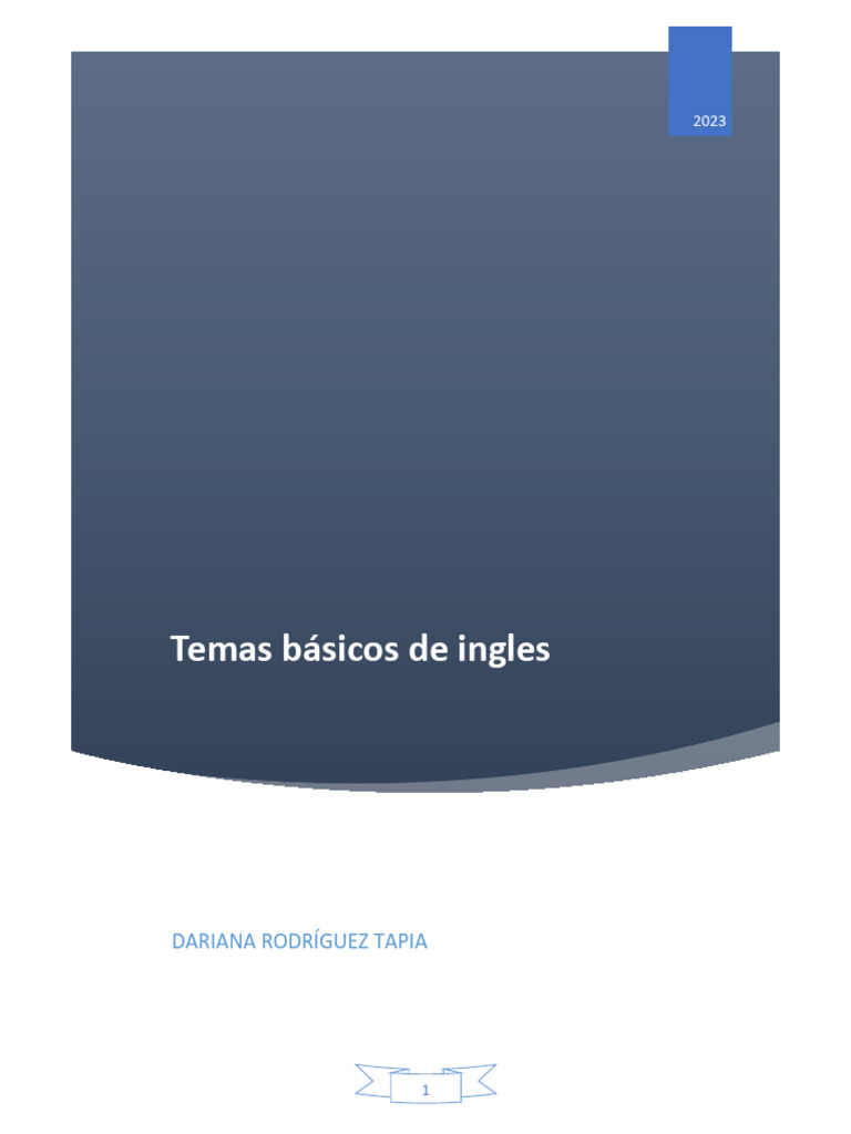 Temas Basicos en El Ingles | PDF