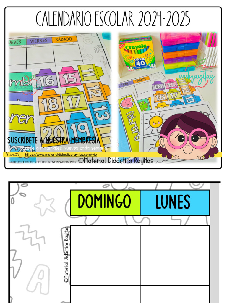 Calendario Crayola - PDF Versión 1 | PDF
