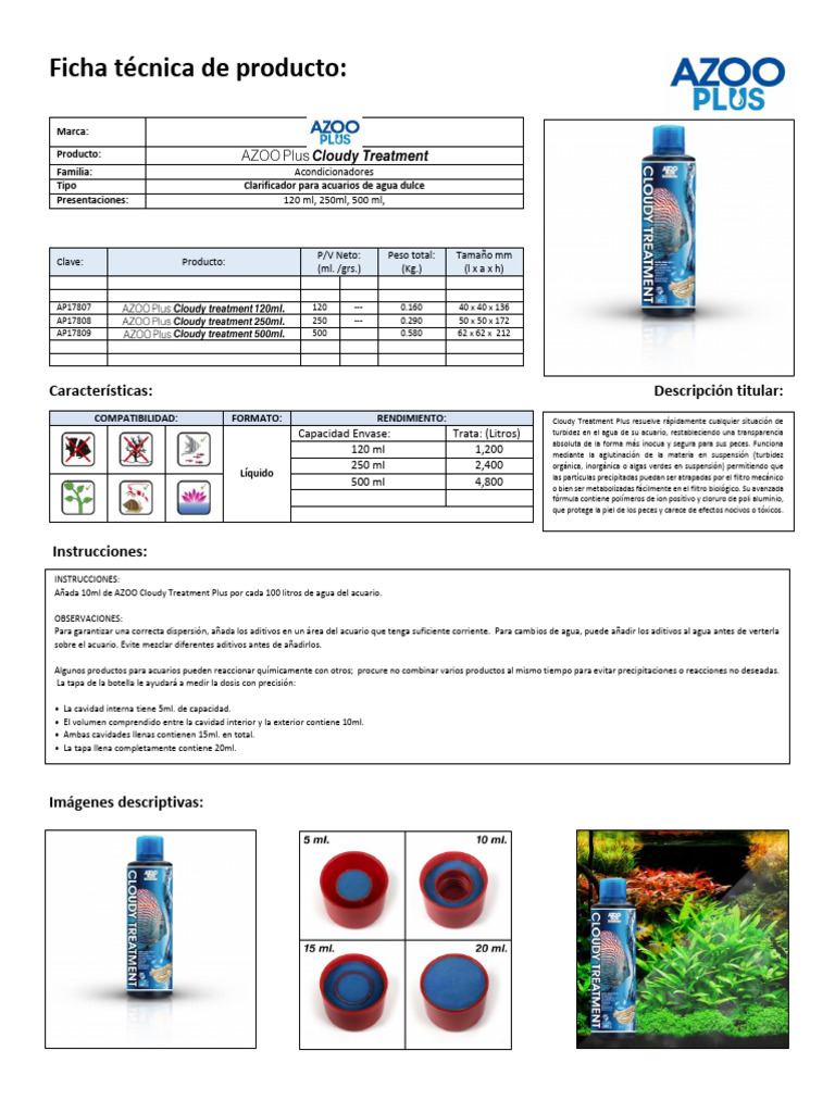 Cloudy Treatment Plus Azoo | PDF
