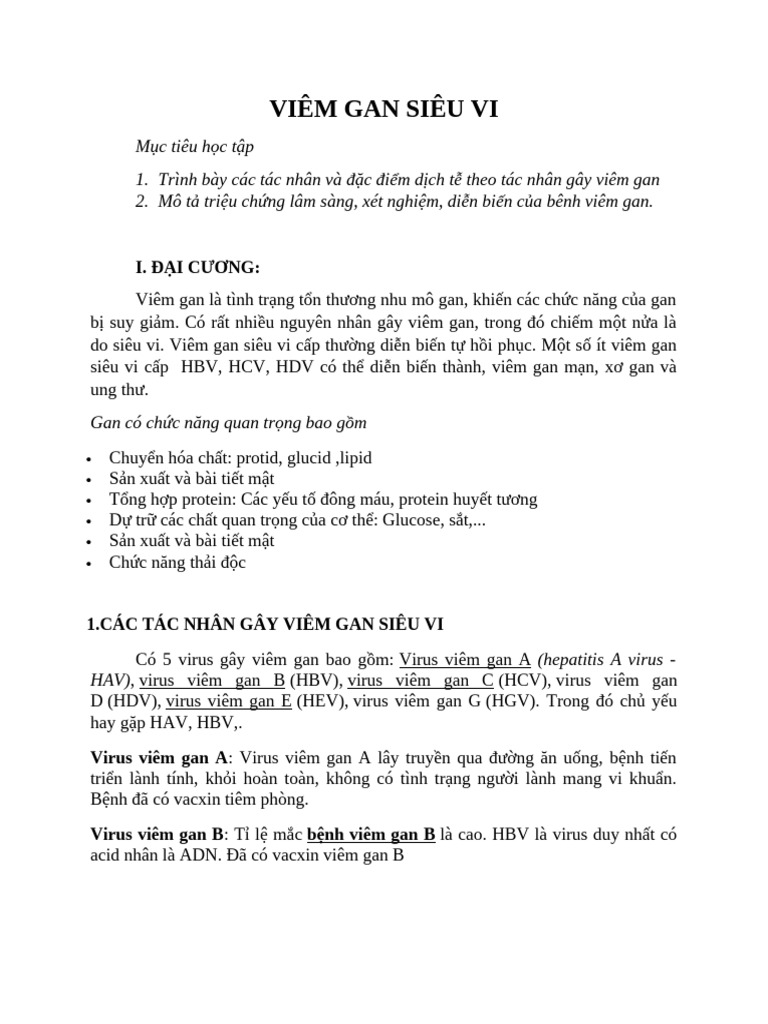 Viêm Gan SV | PDF