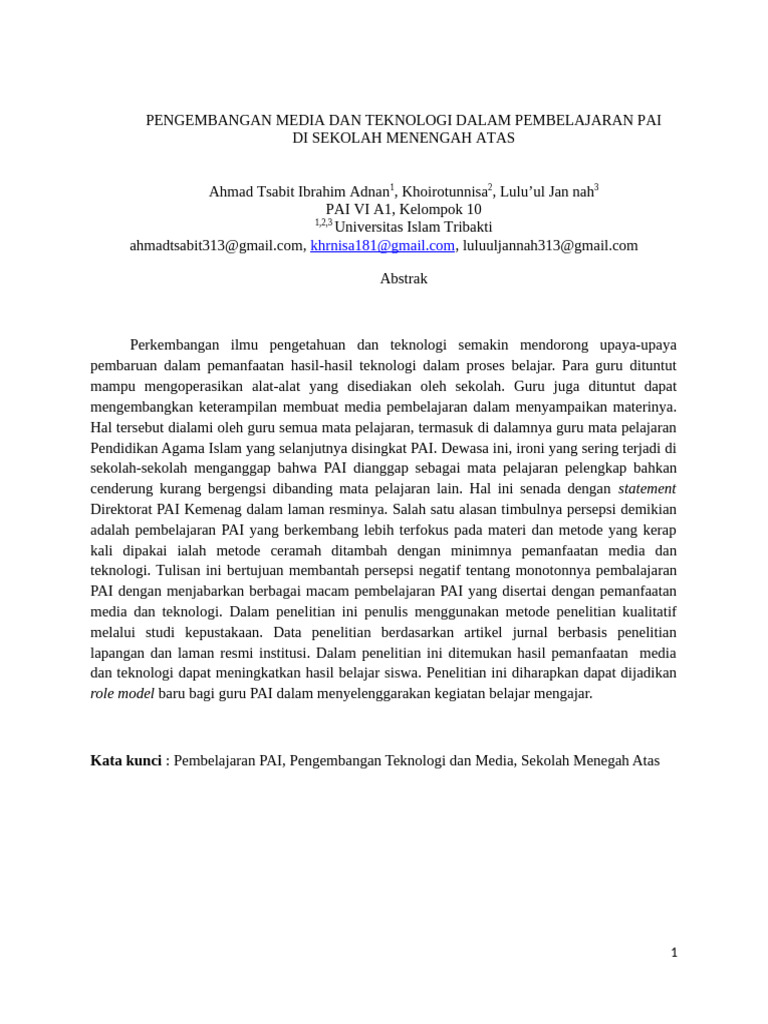 Kelompok 10 - Artikel Jurnal Desain Pembelajaran | PDF