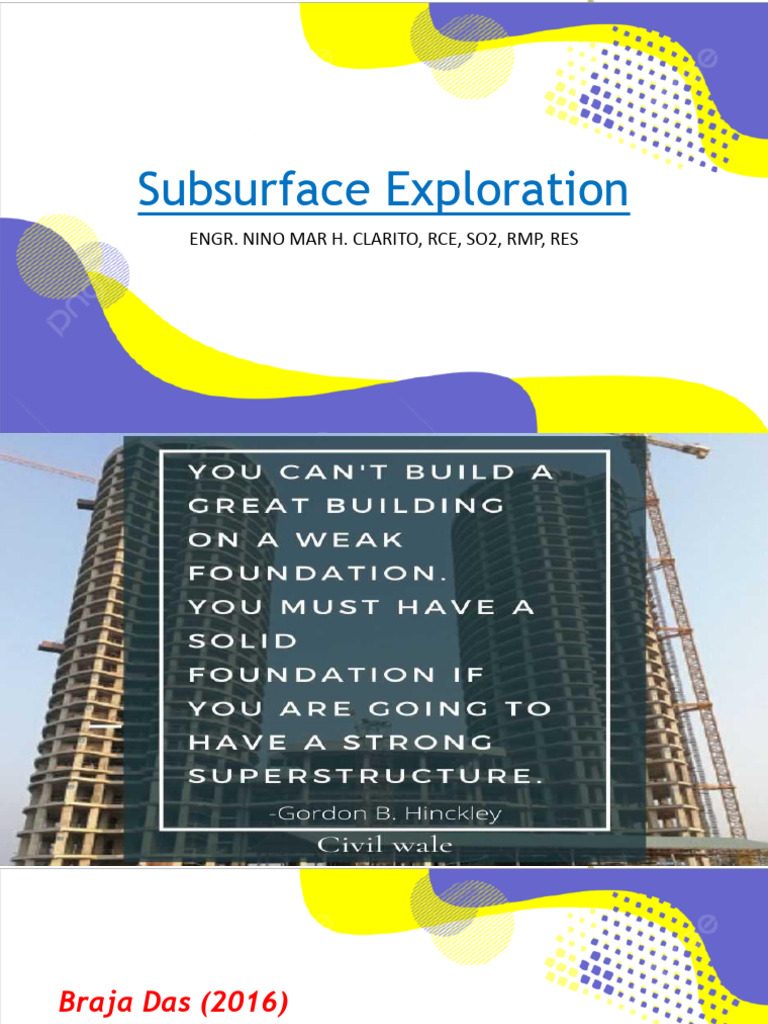 Subsurface Exploration | PDF