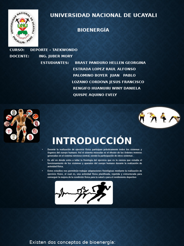 Fisiologia Del Ejercicio - Taekwondo DIAPOSITIVA | PDF