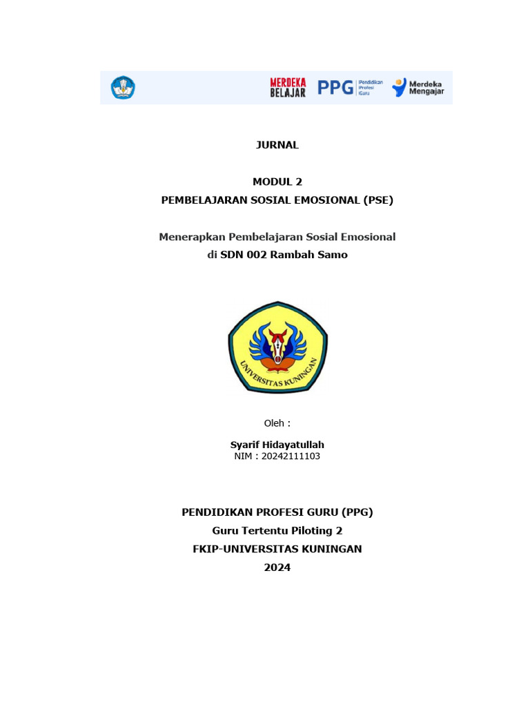 JURNAL PPG Modul 2 PSE | PDF