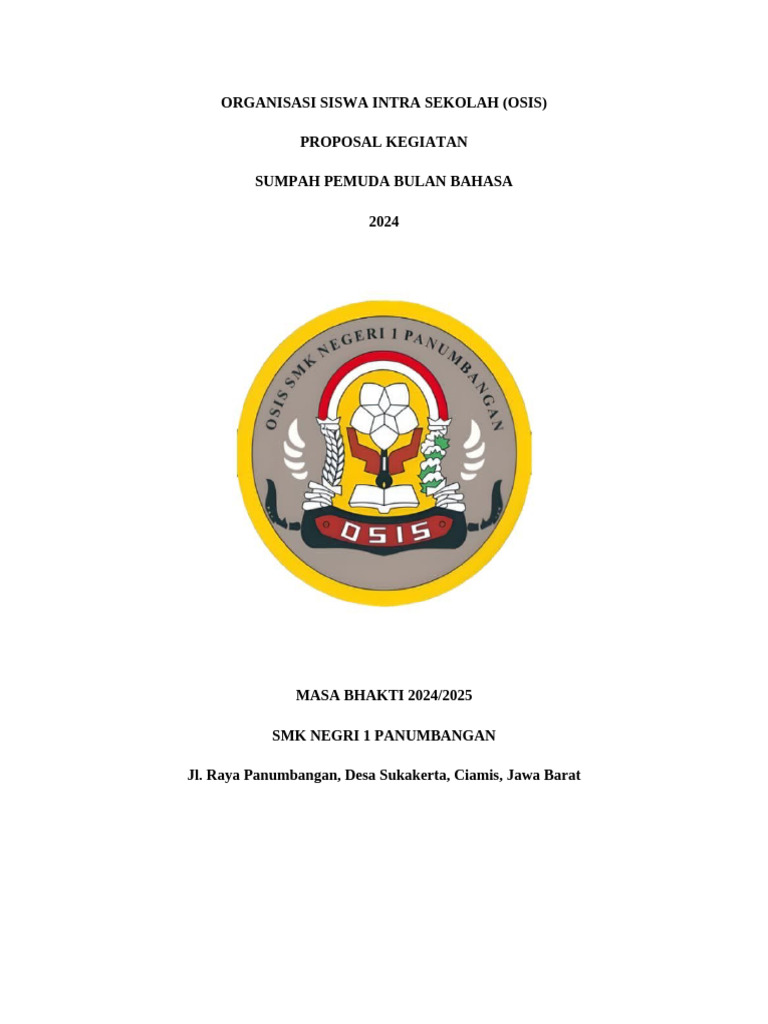 Proposal Bulan Bahasa 2024 | PDF