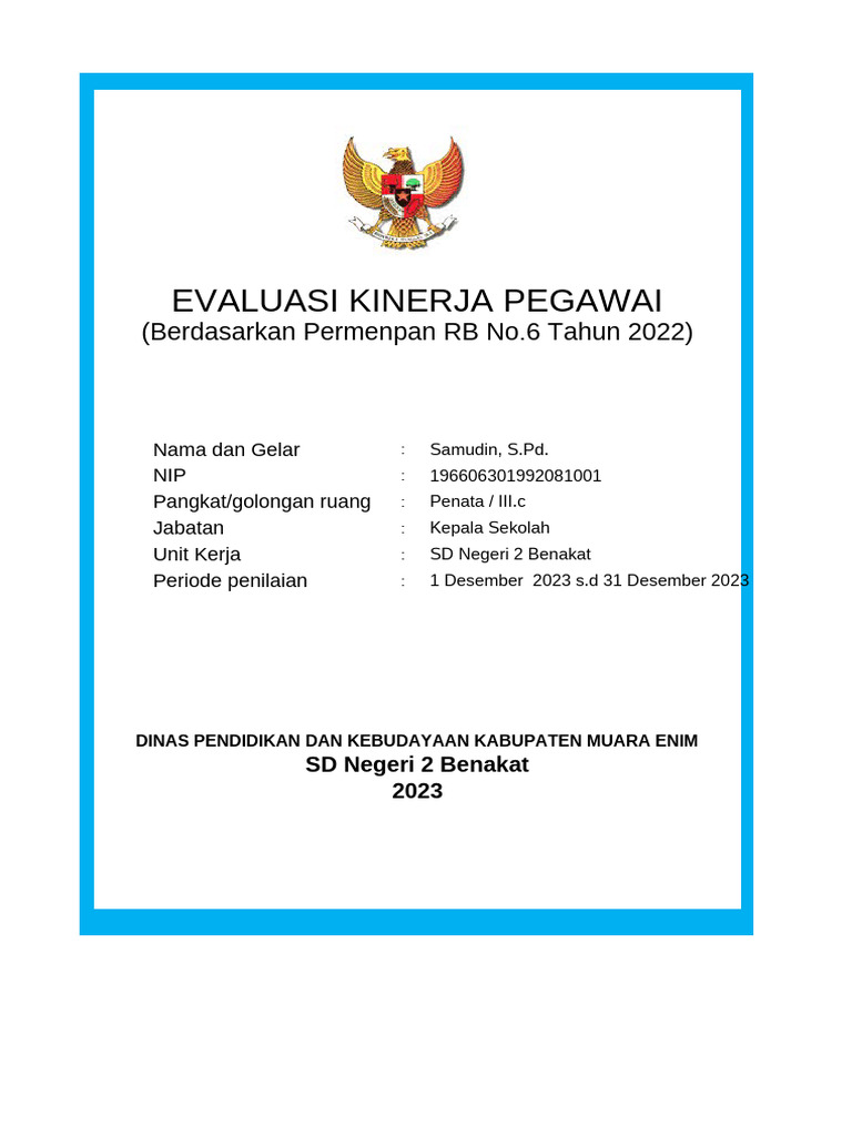 SKP - Kepsek 2023 Pak Sam | PDF