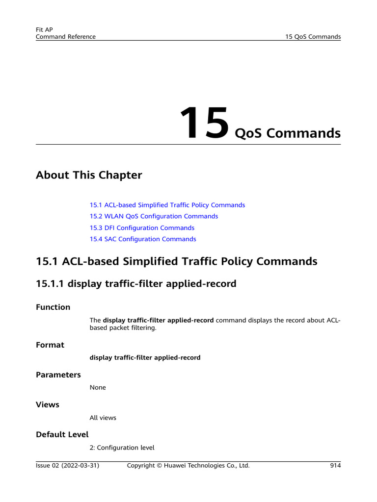 01-15 QoS Commands | PDF