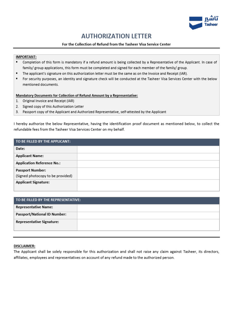 Authorisation Letter | PDF