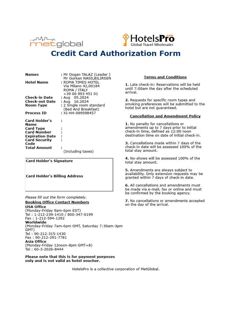 Roma Hotel Rezv. | PDF