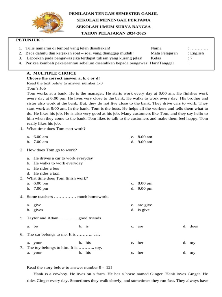 Grade 7 - PTS I English | PDF | Language Arts & Discipline
