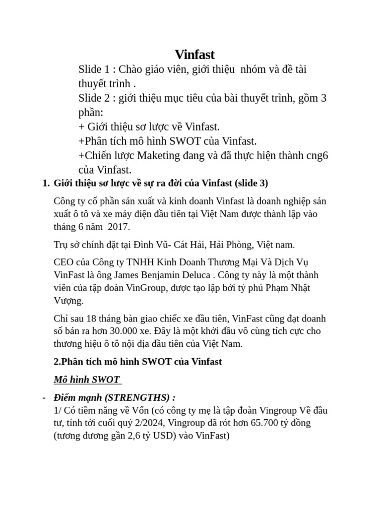 Vinfast | PDF