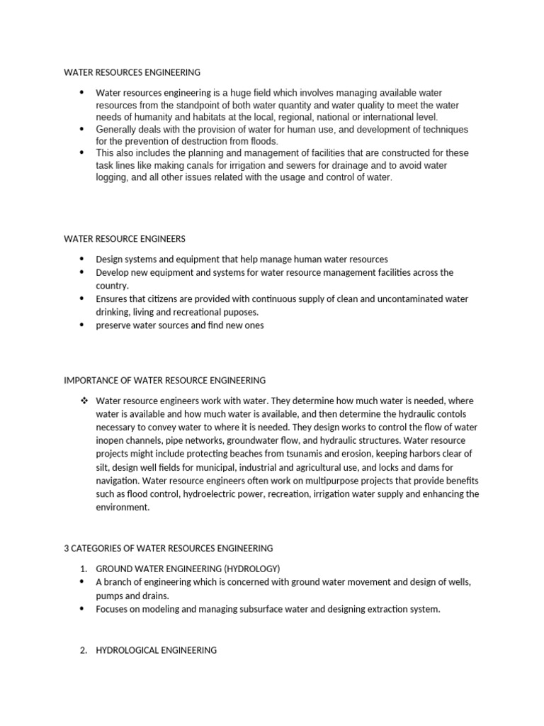 Water Resources Engineering | PDF