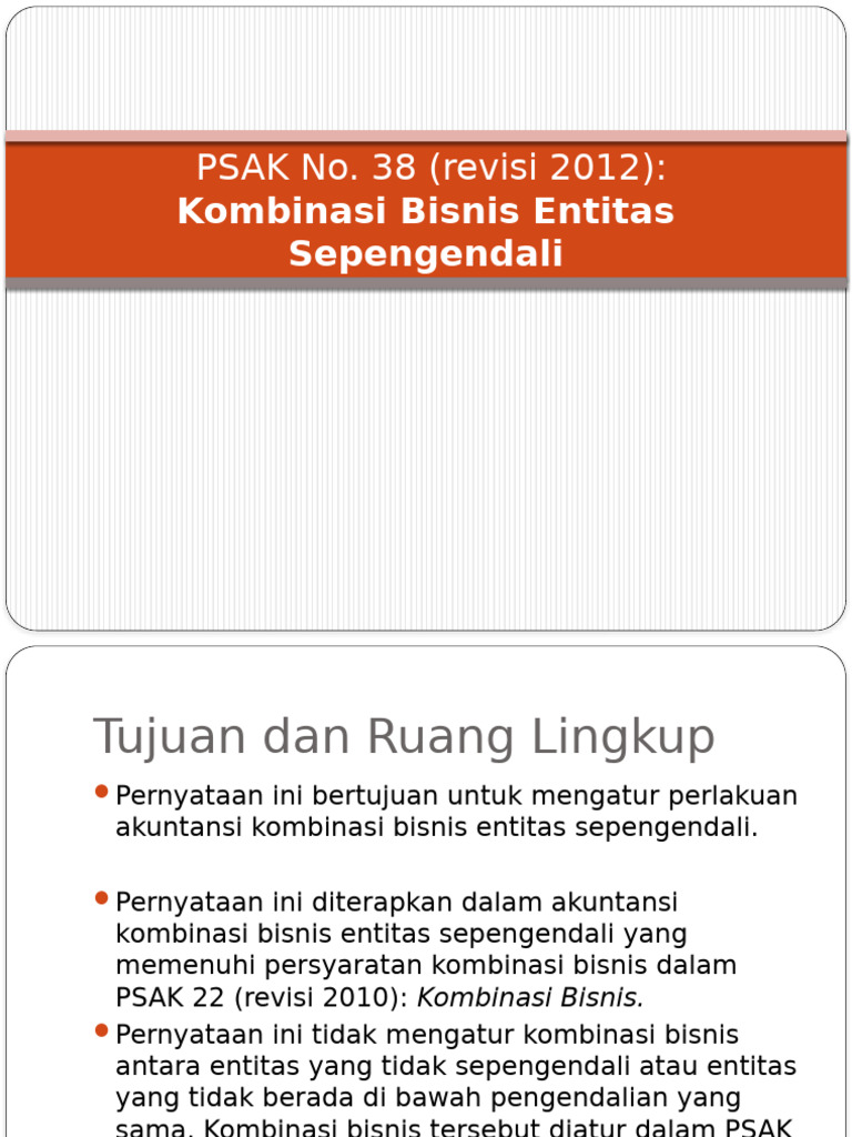 PSAK No. 38 | PDF