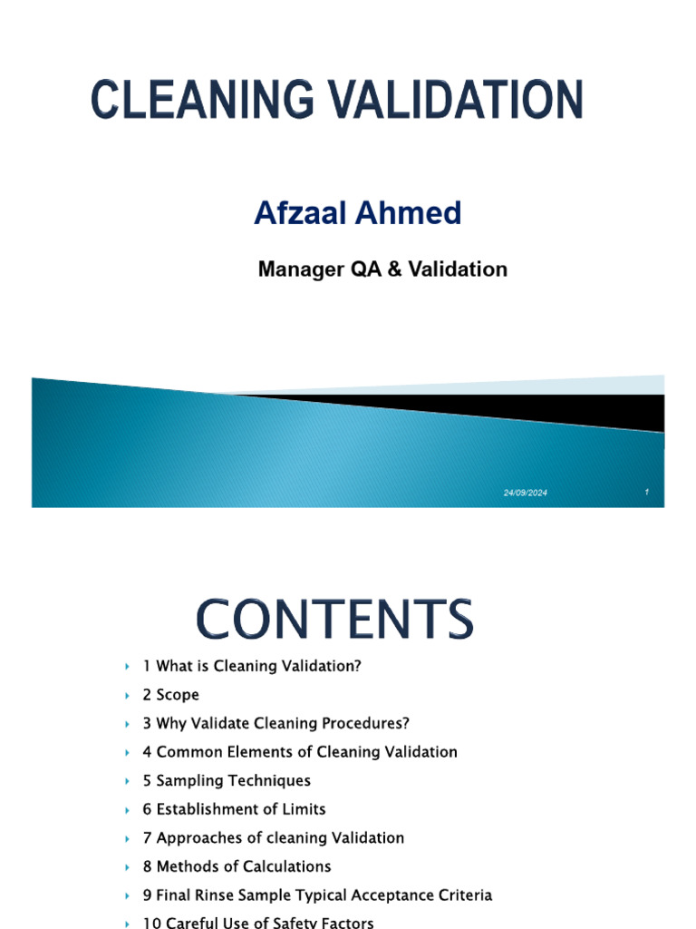 Cleaning Validation | PDF