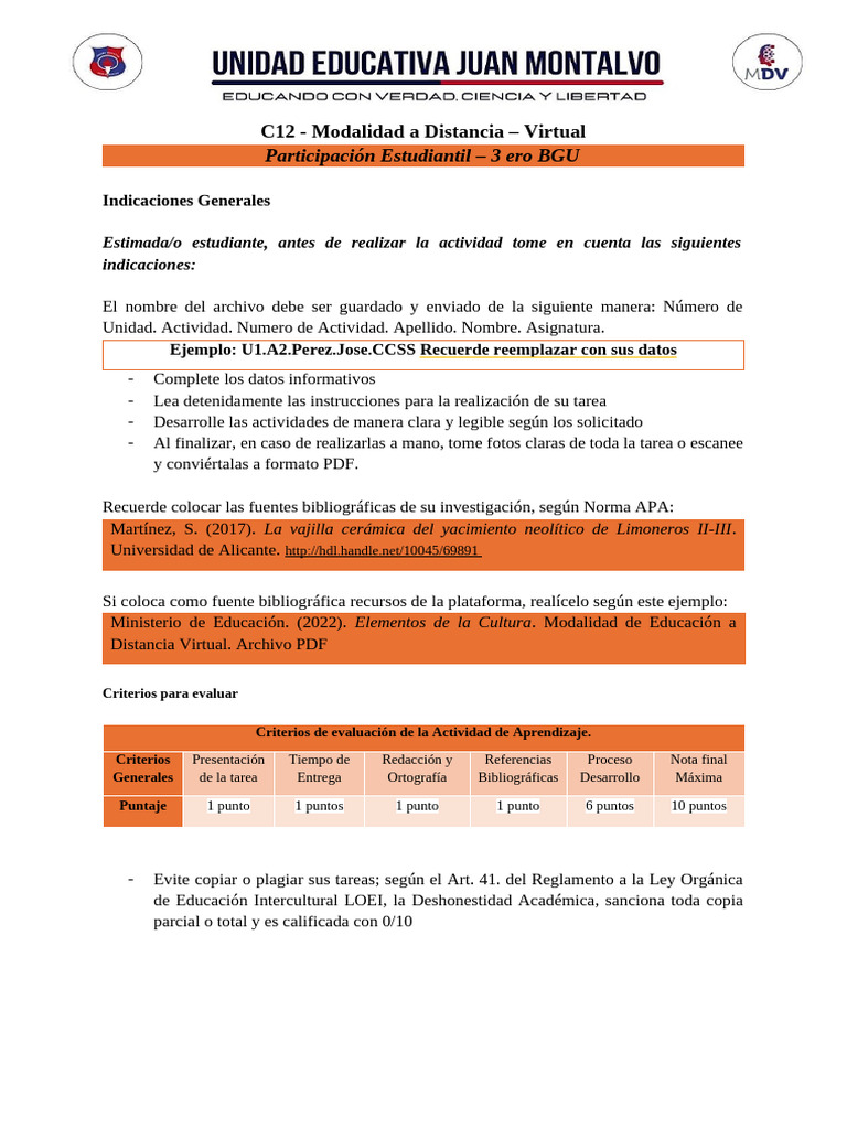 TAREA - PE - 3ro BGU - PS Fase de Presentación (Final) | PDF